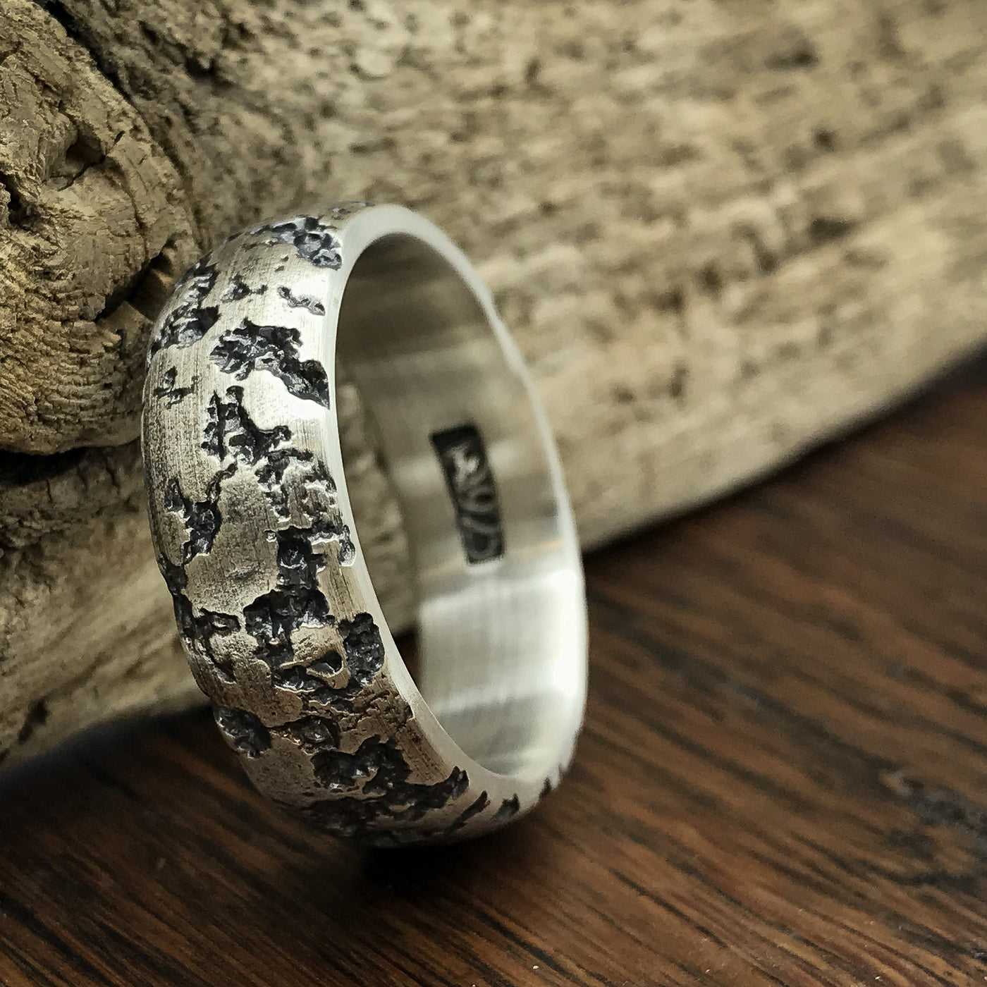 Corrosion - Textured Sterling Silver Ring – Mamba Metals